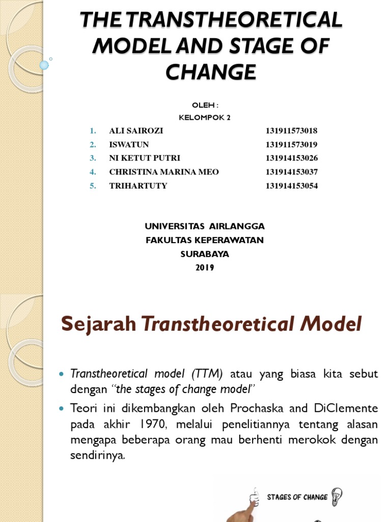 The Transtheoretical Model and Stage of Change | PDF