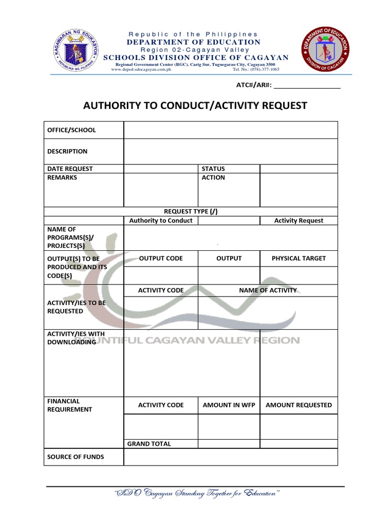 AR ATC Format | PDF | Government | Business