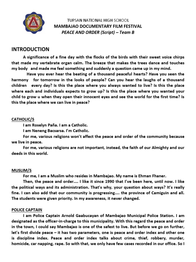 Docu. Script | PDF | Crime & Violence | Crime Thriller