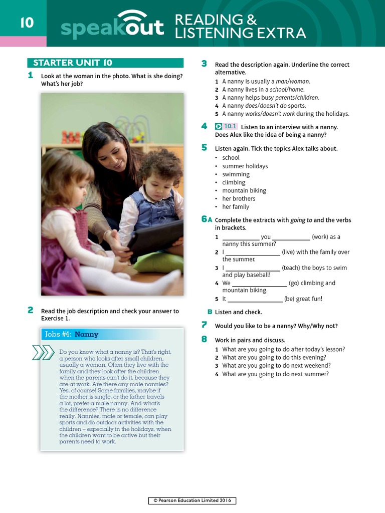 Reading & Listening Extra: Starter Unit 10 | PDF