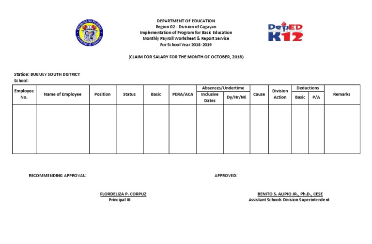 Form 7 Payroll | PDF