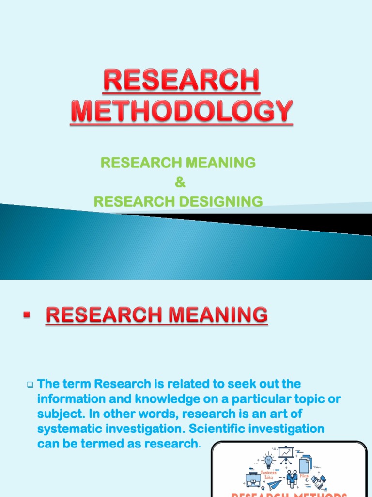 Research Meaning & Research Designing | PDF