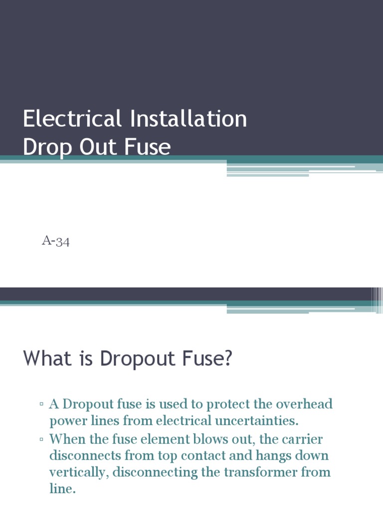 Electrical Installation Drop Out Fuse | PDF