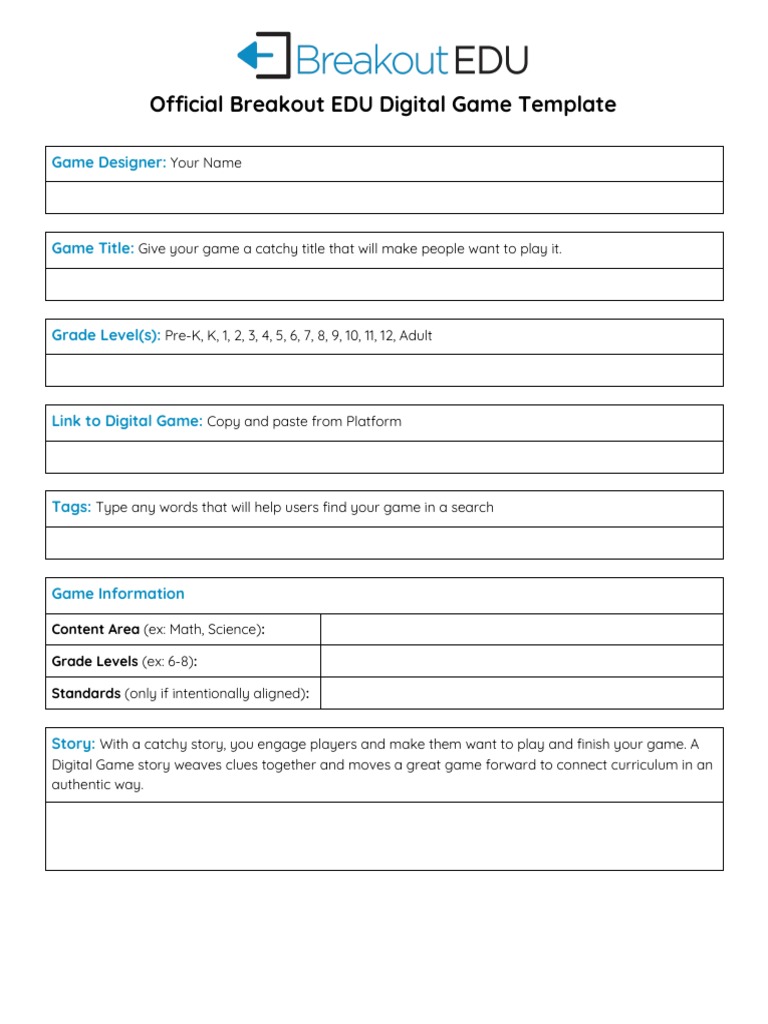 Official Breakout EDU Digital Game Template | PDF | Communication