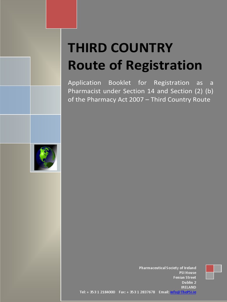 Third Country Route of Registration | PDF | Pharmacist | Pharmacy