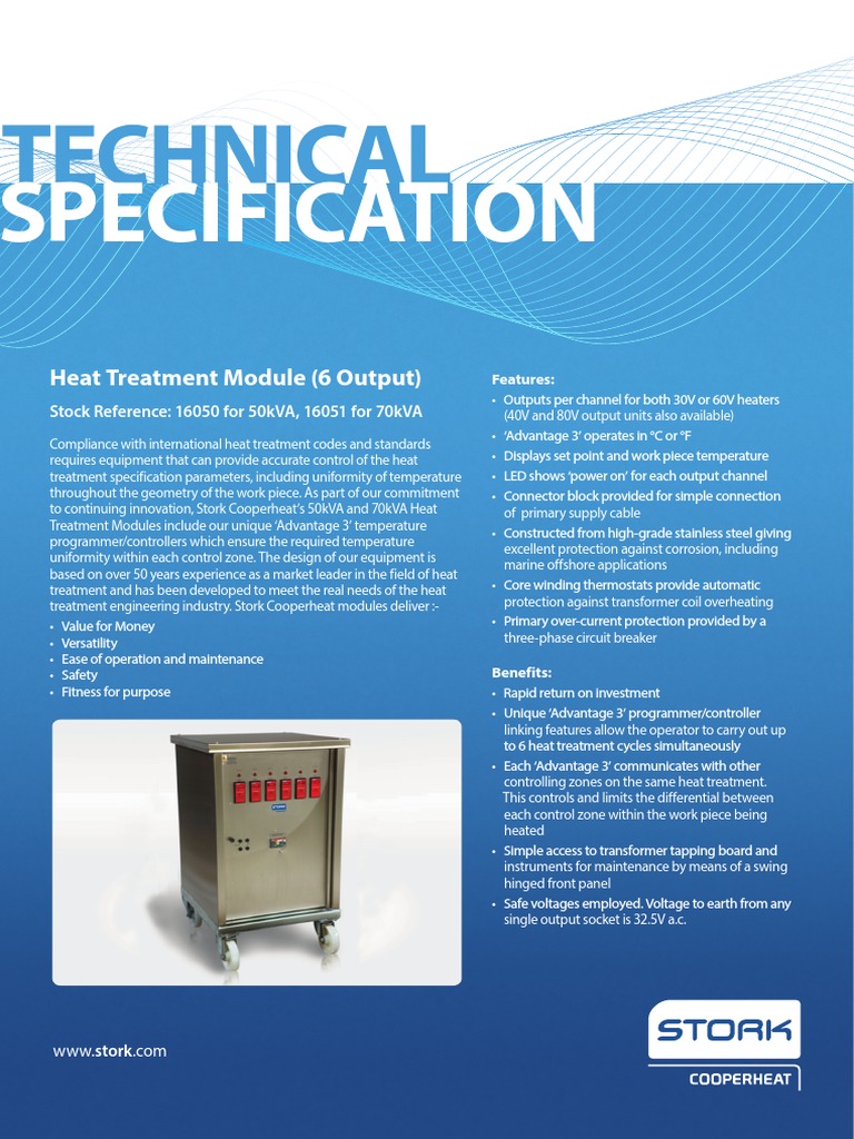 Cooperheat Heat Treatment Module Tech Spec | PDF | Transformer ...