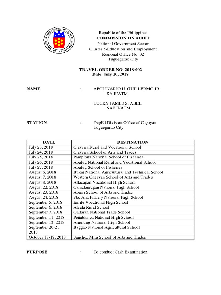 Travel Order #2 | Download Free PDF | Government | Business