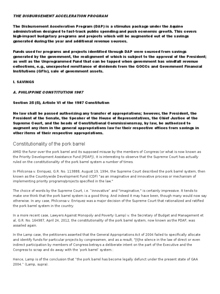 Understanding the Disbursement Acceleration Program | PDF | United ...