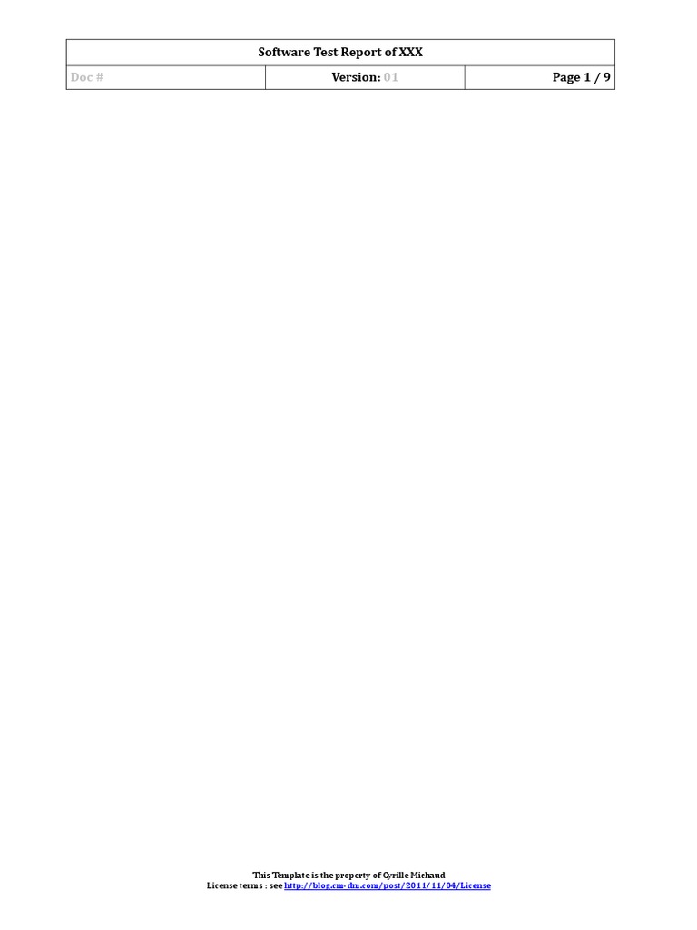 Software Test Report Template | PDF | Software Testing | Computer Science