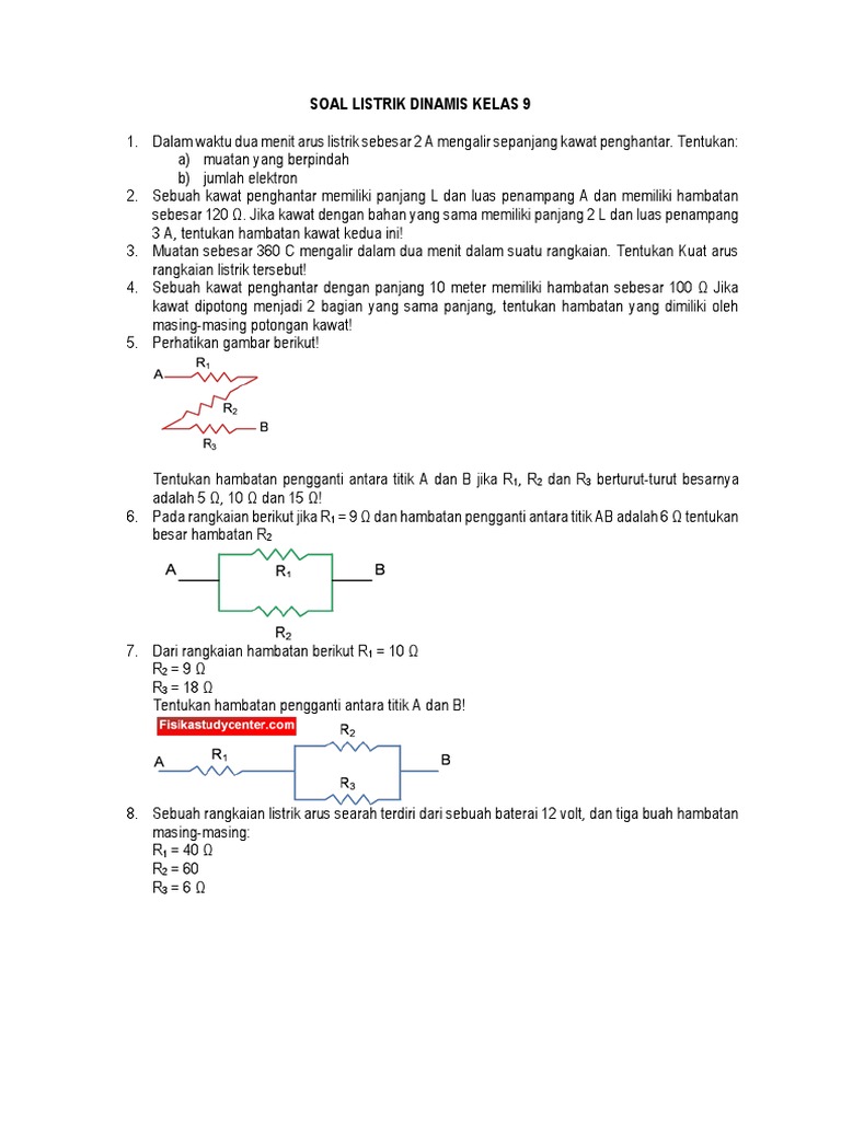 Soal Listrik Dinamis Kelas 9 | PDF