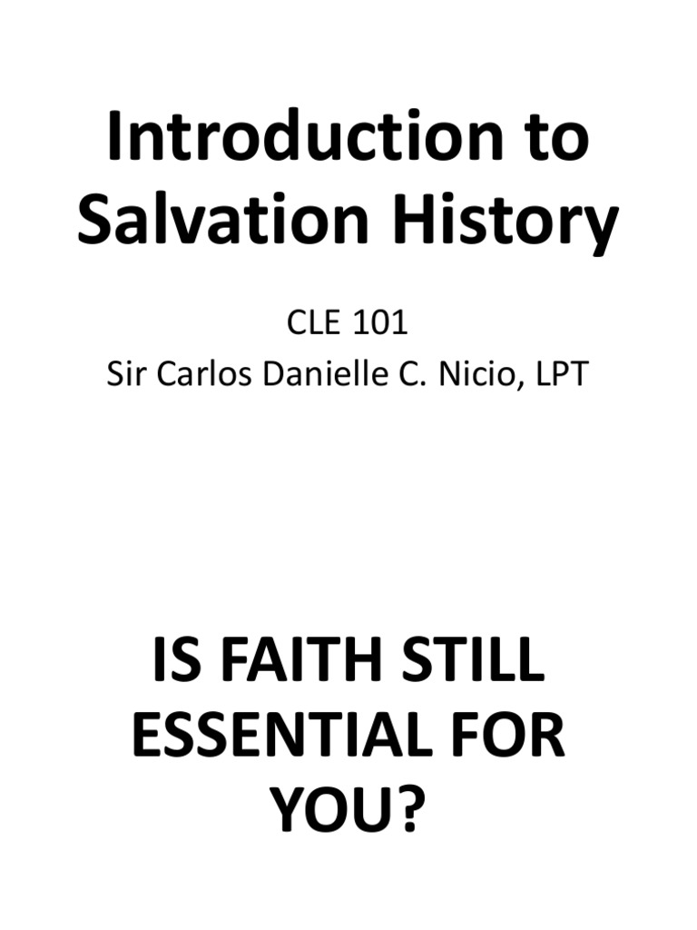 Understanding Salvation History | PDF | Revelation | God