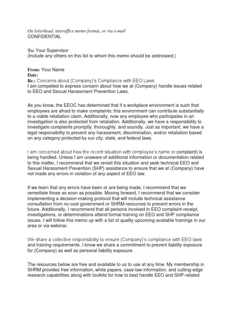 Sample Inter Office Memo 2 | PDF | Sexual Harassment | Justice