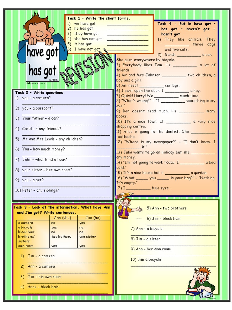 Have Got Grammar Exercises | PDF | Computers | Technology & Engineering