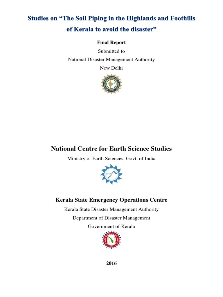 Soil Piping Final Report | PDF | Erosion | Soil