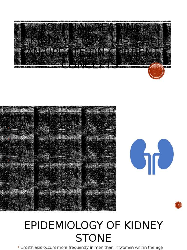 Journal Reading "Kidney Stone Disease: An Update On Current Concepts ...