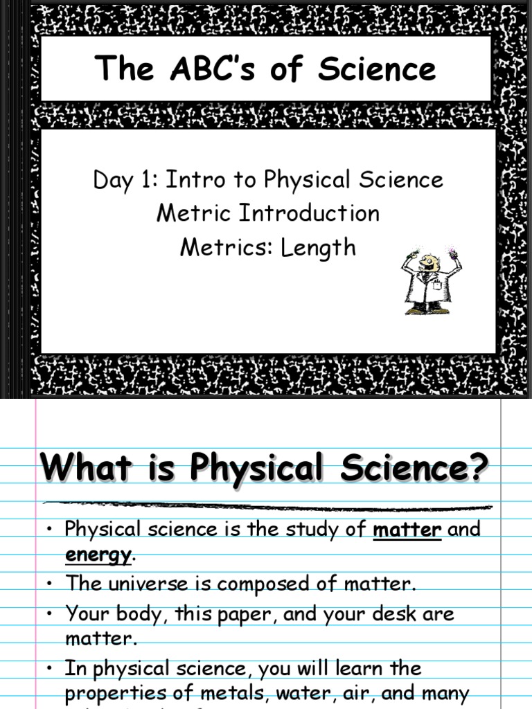 The ABC's of Science: Day 1: Intro To Physical Science Metric ...