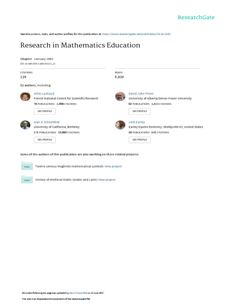 Rre Ah S Research in Math Ed | PDF | National Council Of Teachers Of ...