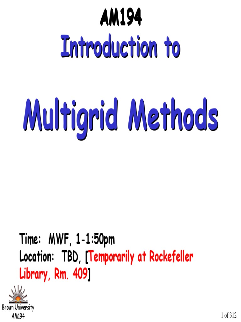 Multigrid Intro | PDF | Mathematical Analysis | Applied Mathematics