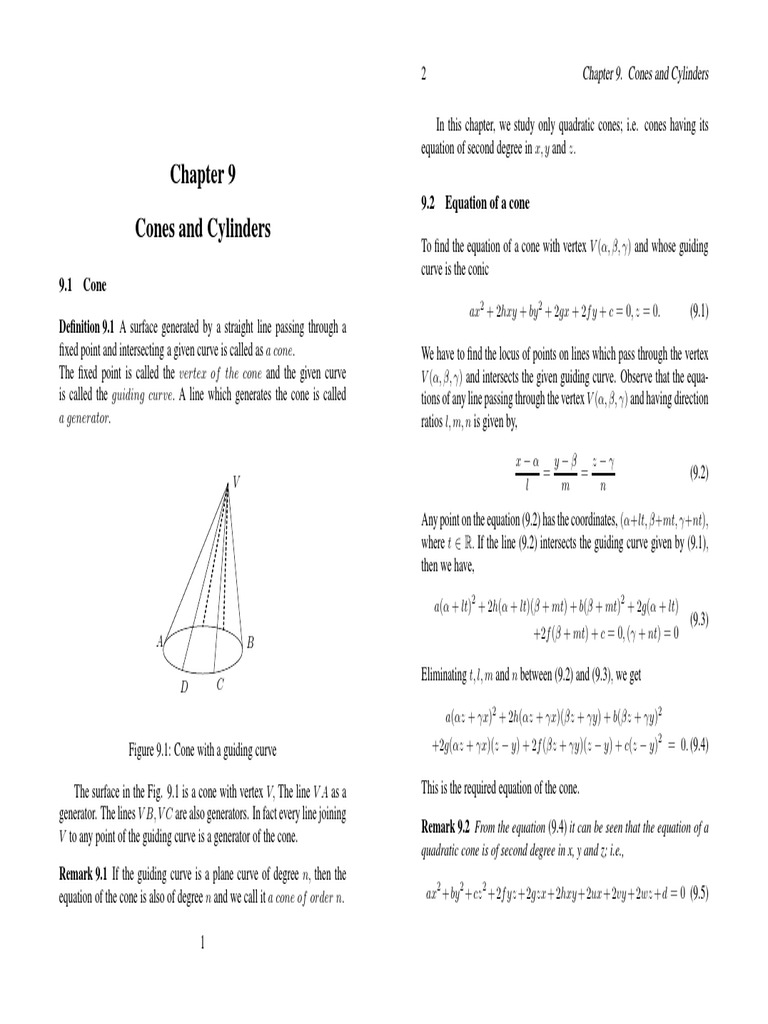 Cone PDF | Download Free PDF | Circle | Angle