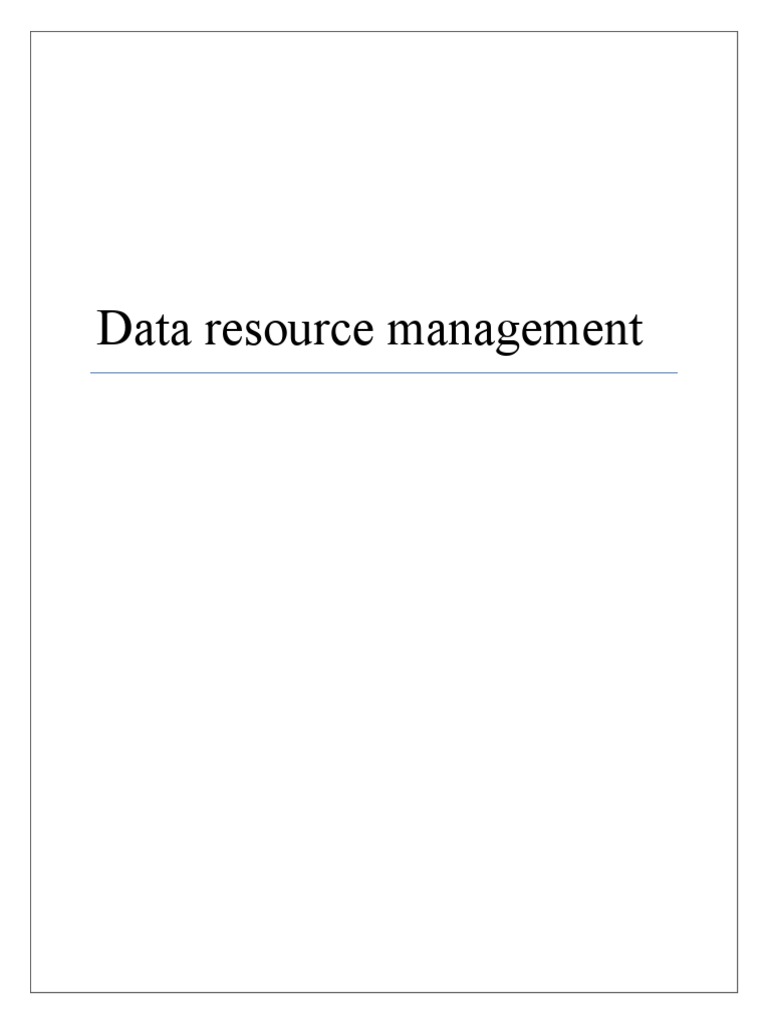 Data Resource Management | PDF | Databases | Strategic Management