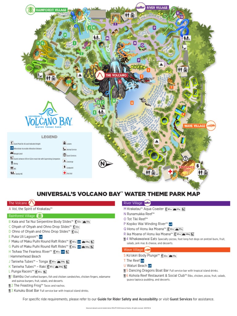 Volcano Bay Park Map | Foods | Cookbooks, Food, & Wine