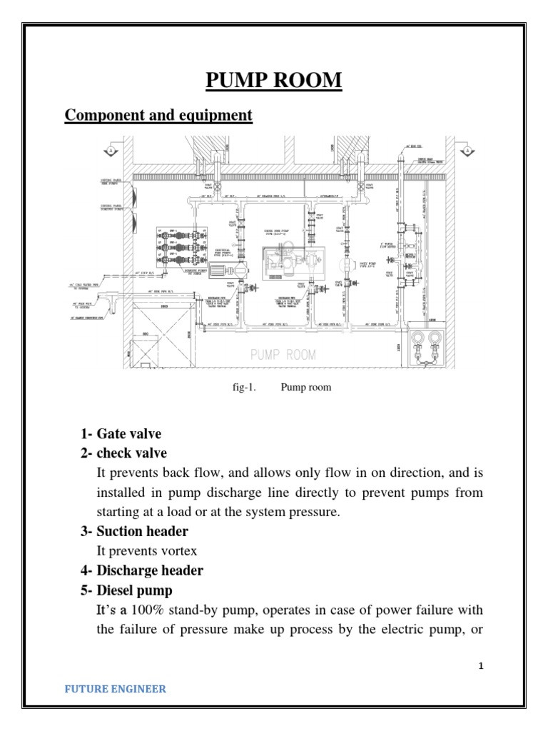 Fire Pump Room Equipment Overview | PDF | Pump | Valve