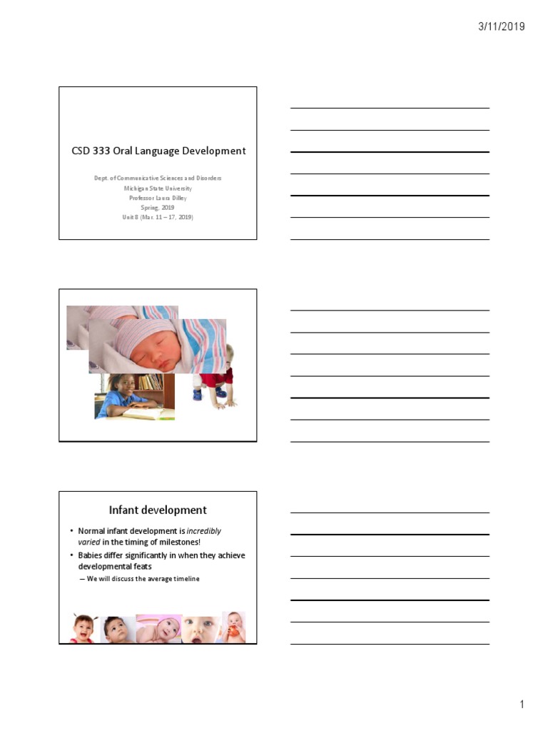 CSD 333 Oral Language Development | PDF | Child Development | Relationships