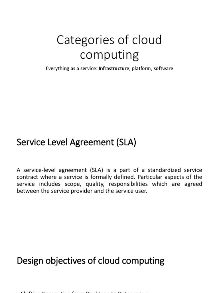 Categories of Cloud Computing UNIT-III | PDF | Platform As A Service ...