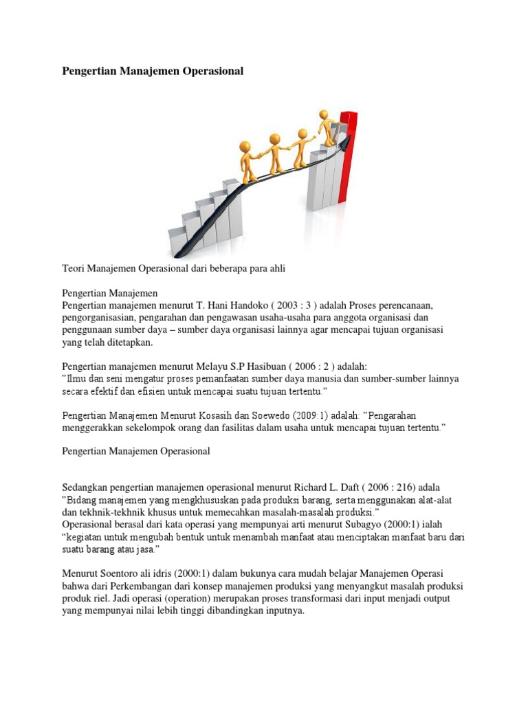 Pengertian Manajemen Operasional | PDF
