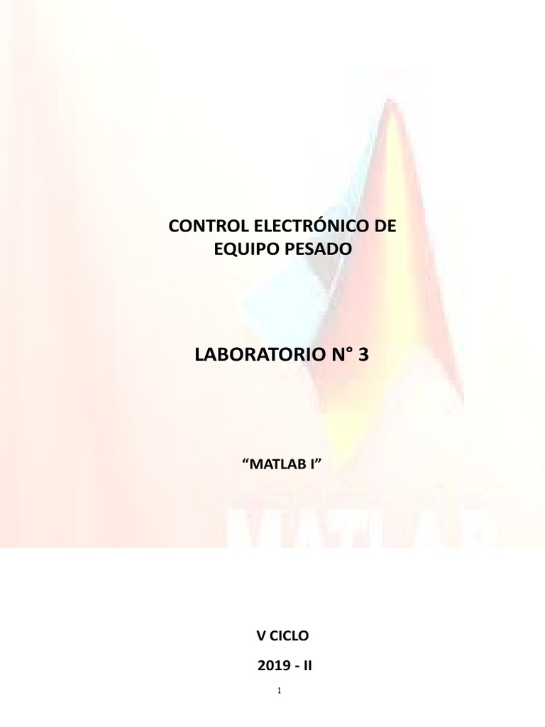 Informe Matlab Tecsup | PDF | Matlab | Lenguaje de programación