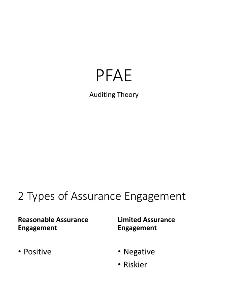 PFAE - Auditing Theory | PDF
