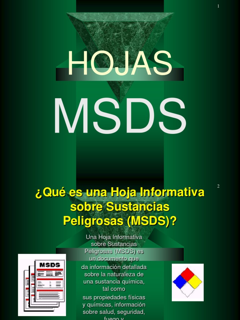 Msds Hoja de Seguridad | Sustancias químicas | Química