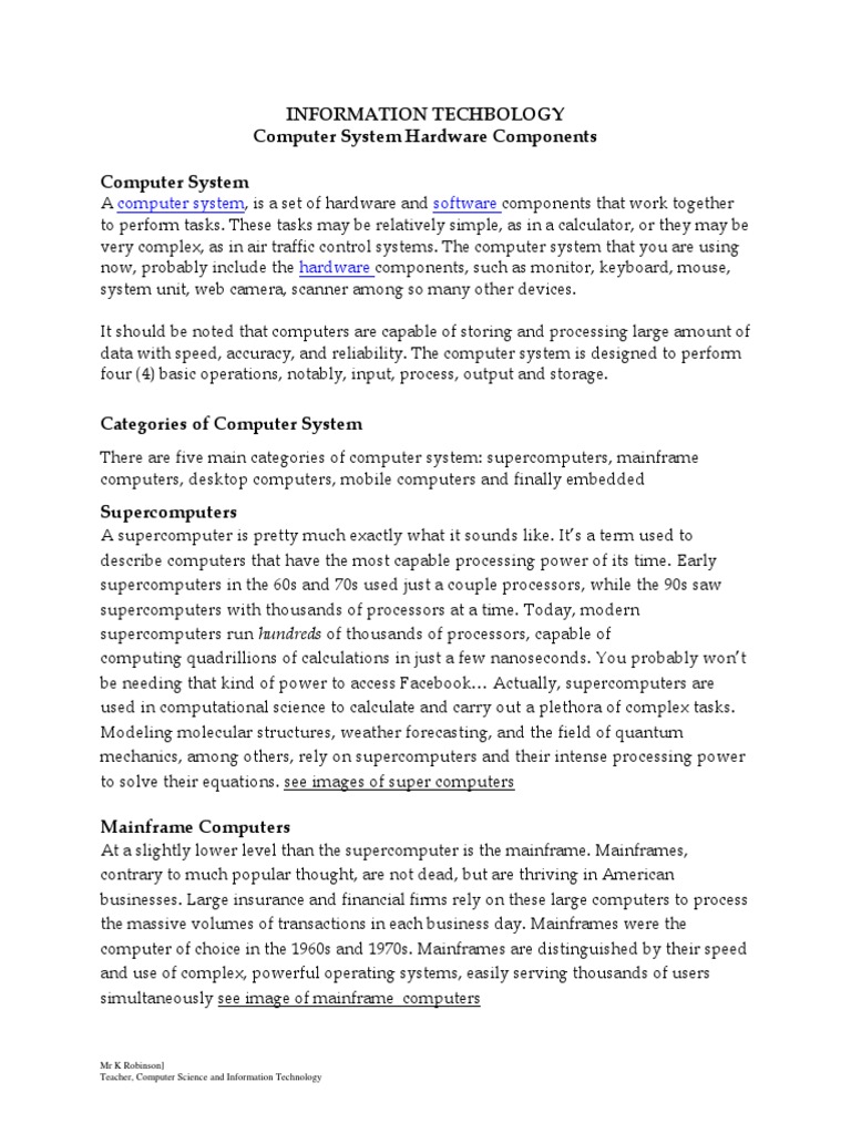 Computer Systems | PDF | Personal Computers | Random Access Memory