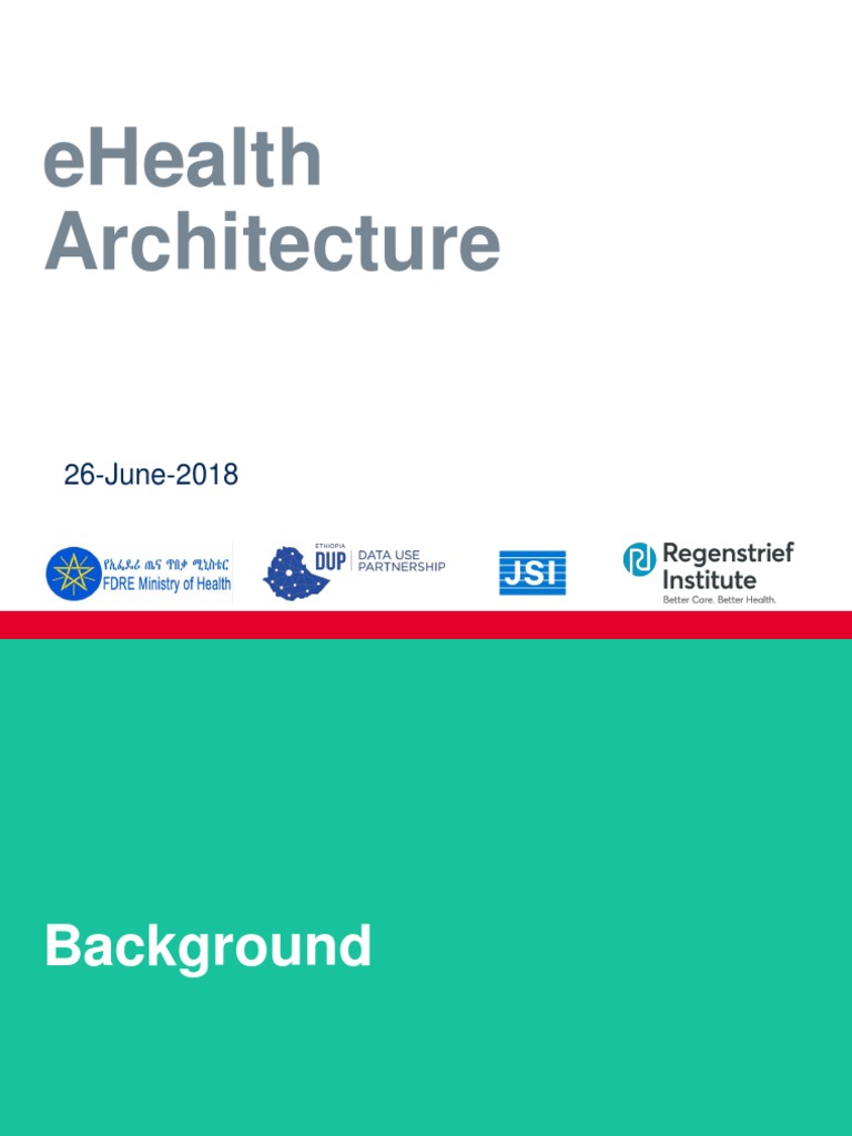 2018-06-26 Ehealth Architecture V2.0 | PDF | Interoperability | Health Care