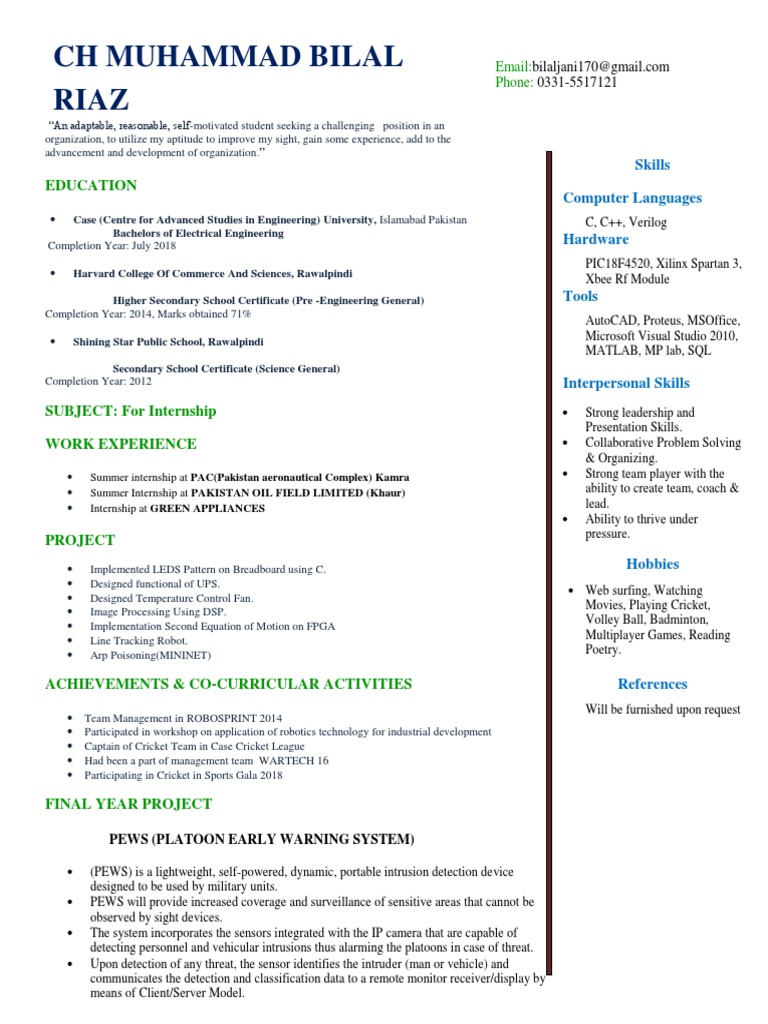 CH Muhammad Bilal Riaz PDF | PDF | Areas Of Computer Science | Computing