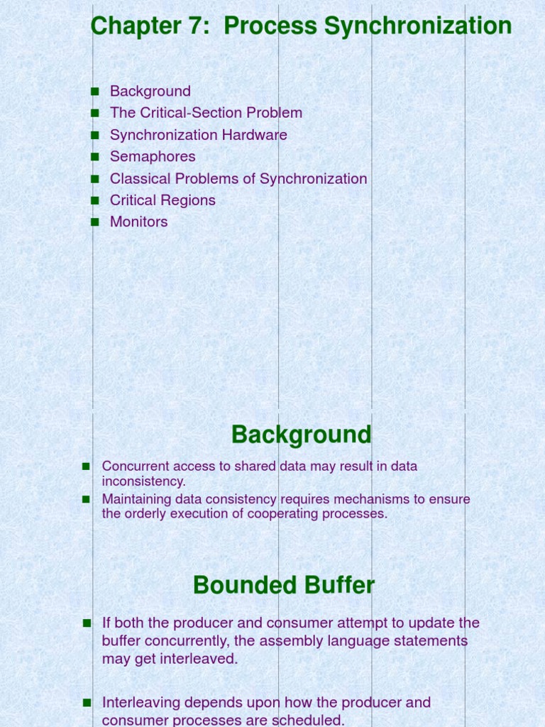 Chapter 7: Process Synchronization | Download Free PDF | Concurrency (Computer Science ...