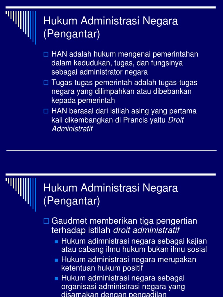 Hukum Administrasi Negara Pertemuan 1 Plus Pdf 