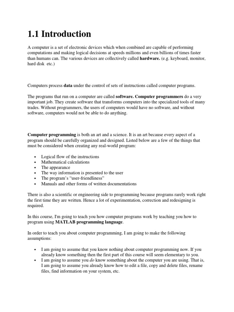 Intro To Programing | Download Free PDF | Random Access Memory | Input/Output