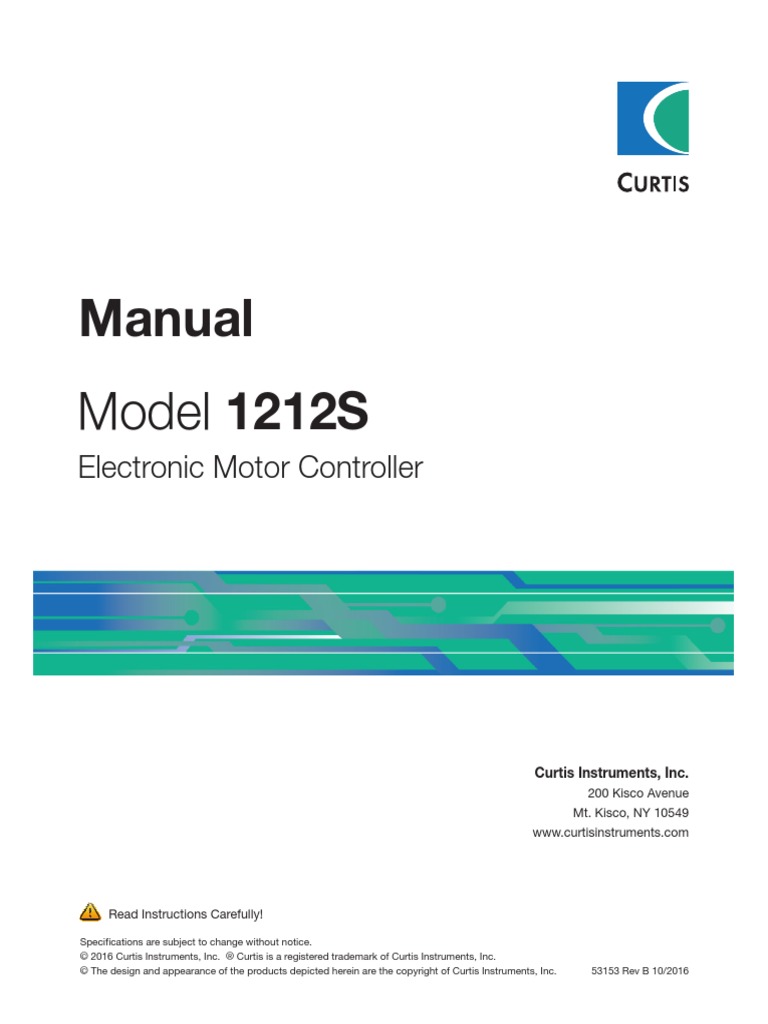Curtis 1212 Controller | PDF | Switch | Battery Charger