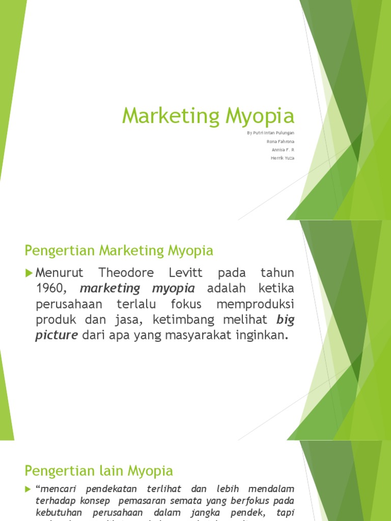Memahami Marketing Myopia | PDF | Bisnis | Ilmu Sosial