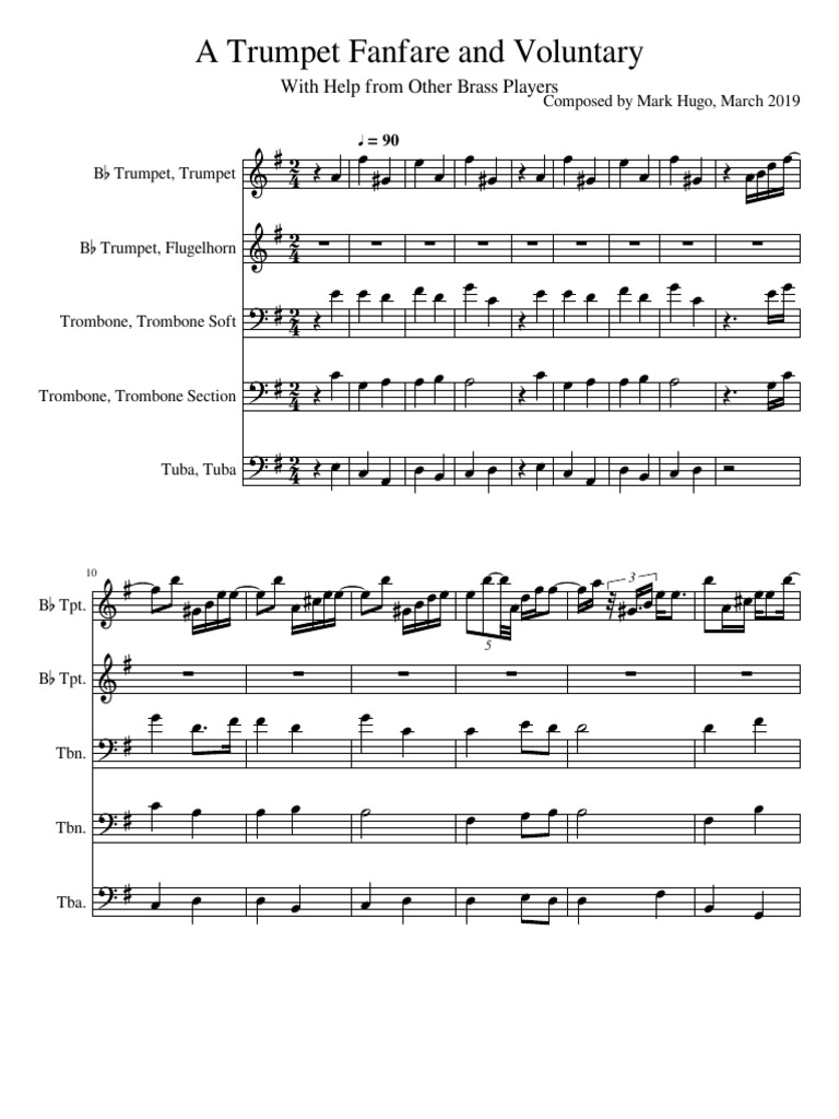 A Trumpet Fanfare and Voluntary With Other Brass Friends | PDF ...
