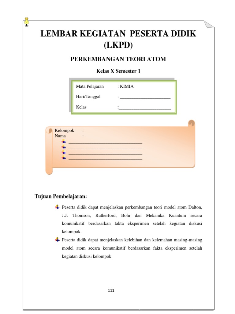 LKPD Struktur Atom | PDF