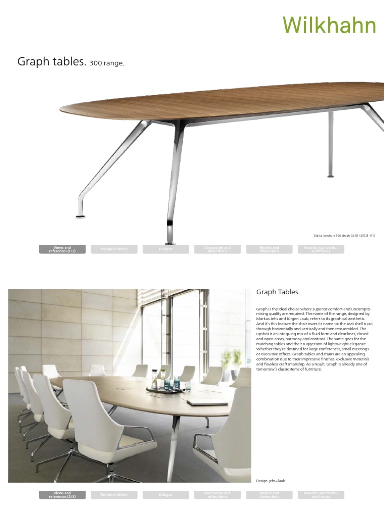 Wilkhahn Graph Table 300 Digital Brochure Eng Pdf Building