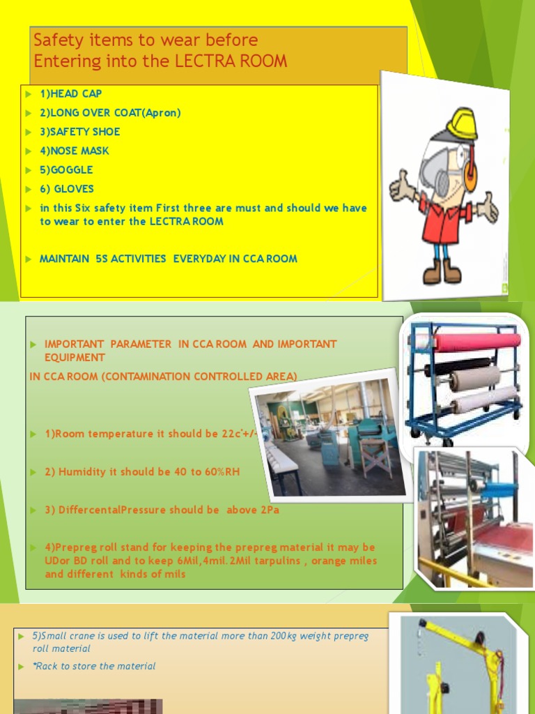 Safety Items To Wear Before Entering Into The LECTRA ROOM | PDF ...