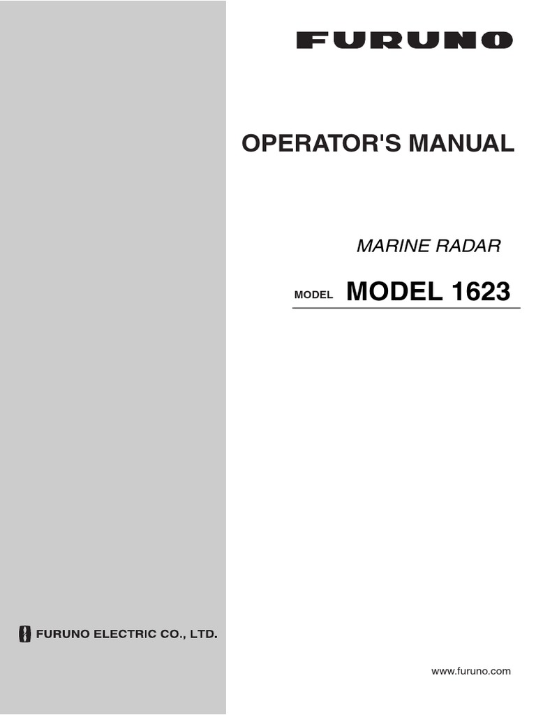 Radar Furuno 1623 | PDF | Radar | Menu (Computing)