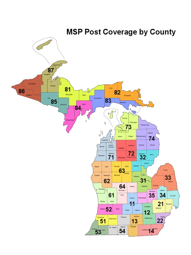 Michigan State Police Post Locations | PDF | Michigan