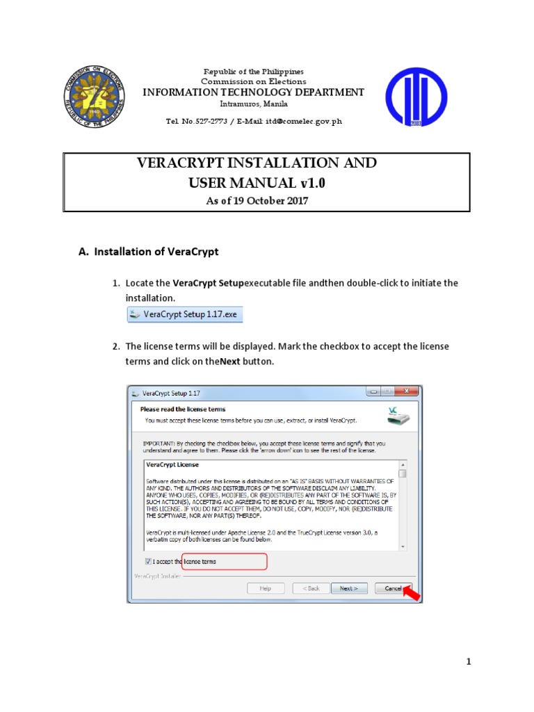 VERA CRYPT User Guide - Encryption of CD - For Requesting Party | PDF ...