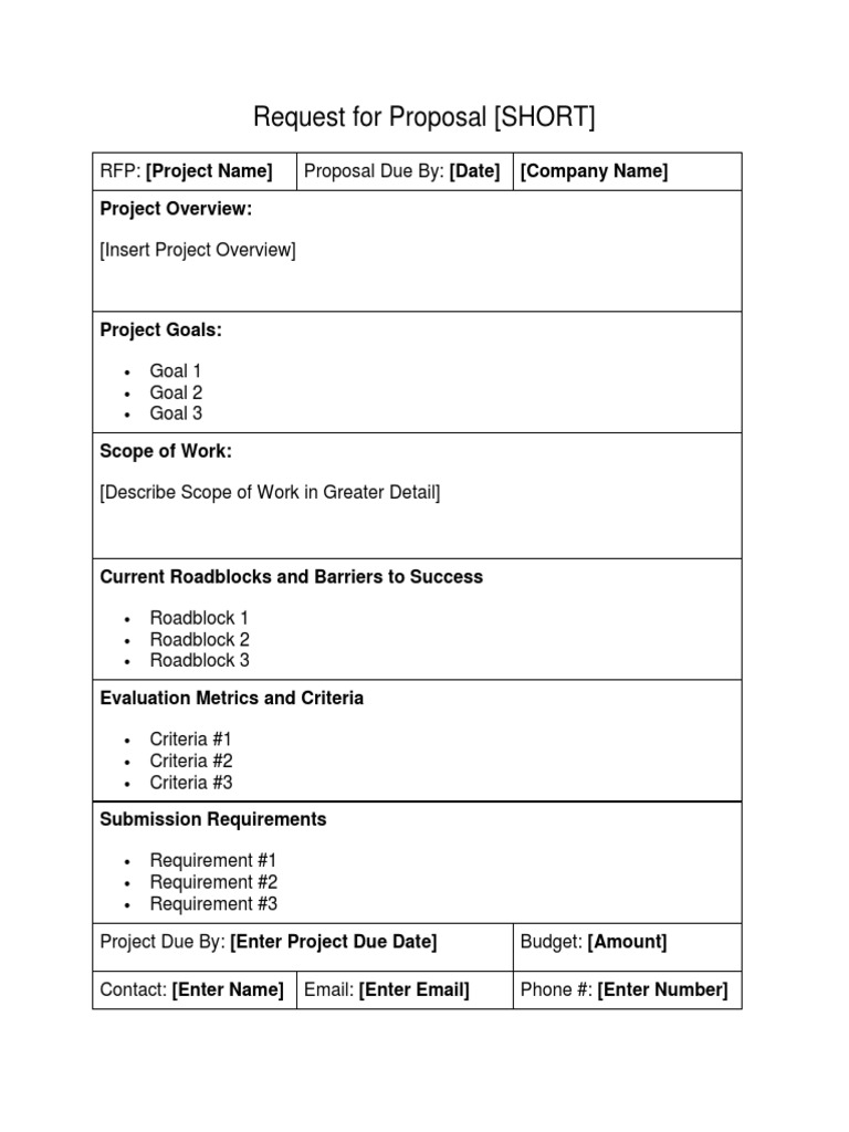 Request for Proposal Template Guide | PDF | Request For Proposal ...
