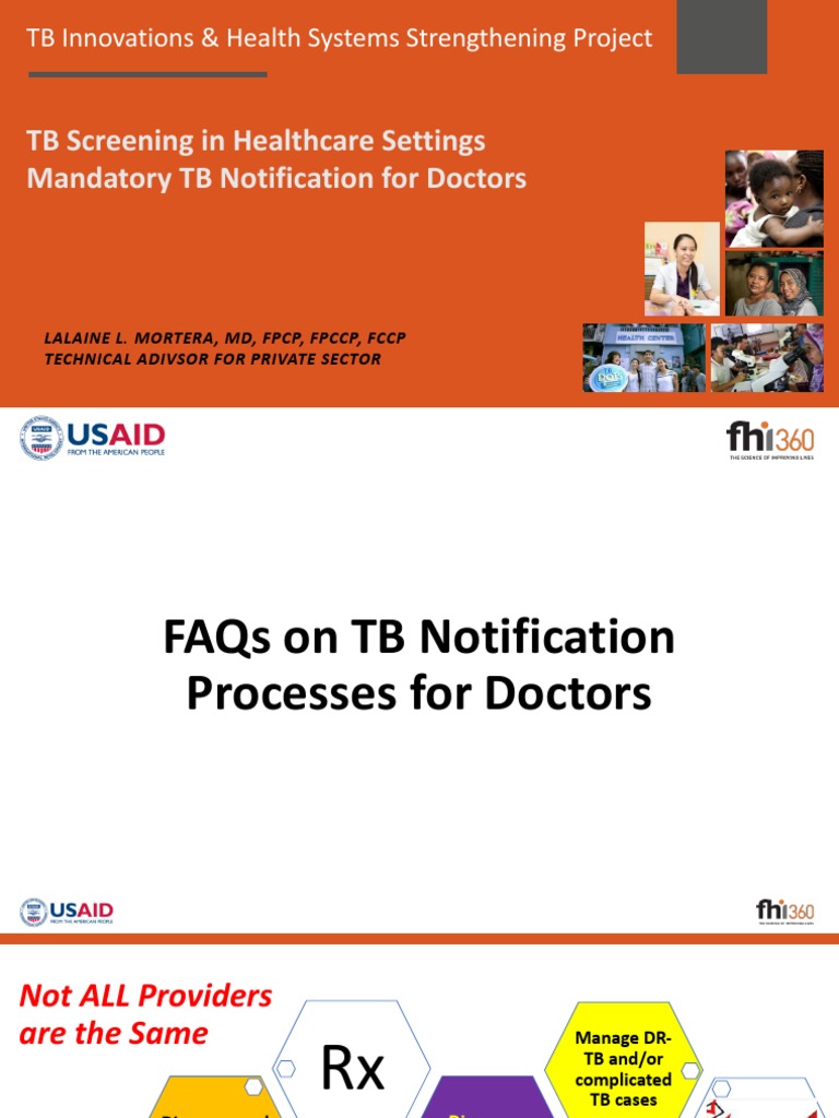 FAQS On TB Notification Process For Doctors | PDF | Health Care | Hospital