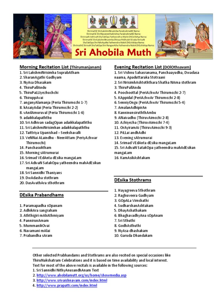 Ahobila Mutt | PDF | Hindu Texts | Eastern Philosophy